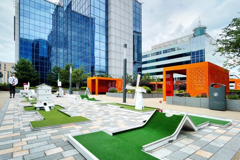 Corporate Entertainment - Mobile Crazy Golf at Exchange Quay Manchester ...